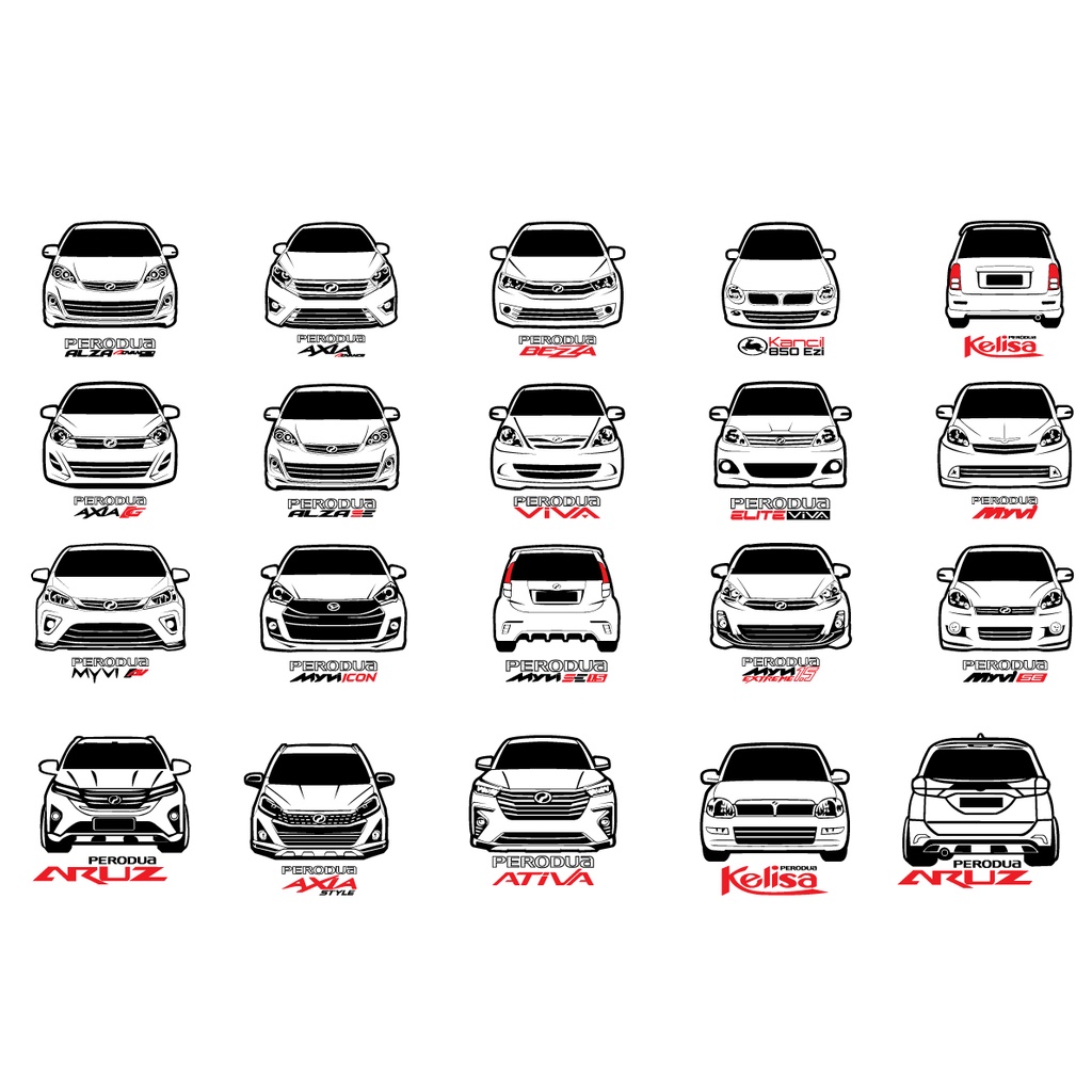 CAR VECTOR // VEKTOR KERETA (PERODUA EDITION ) MURAHHH!! CAN BUY BY ...