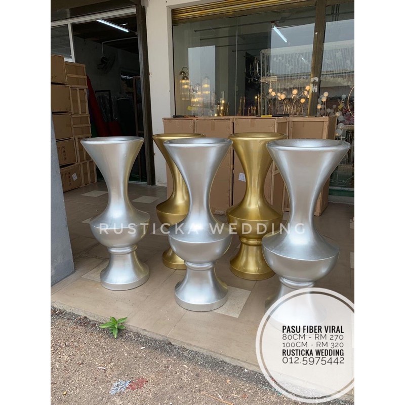 Pasu Fiber Vase Wedding Decoration Pasu Pelamin 100cm 80cm | Shopee ...
