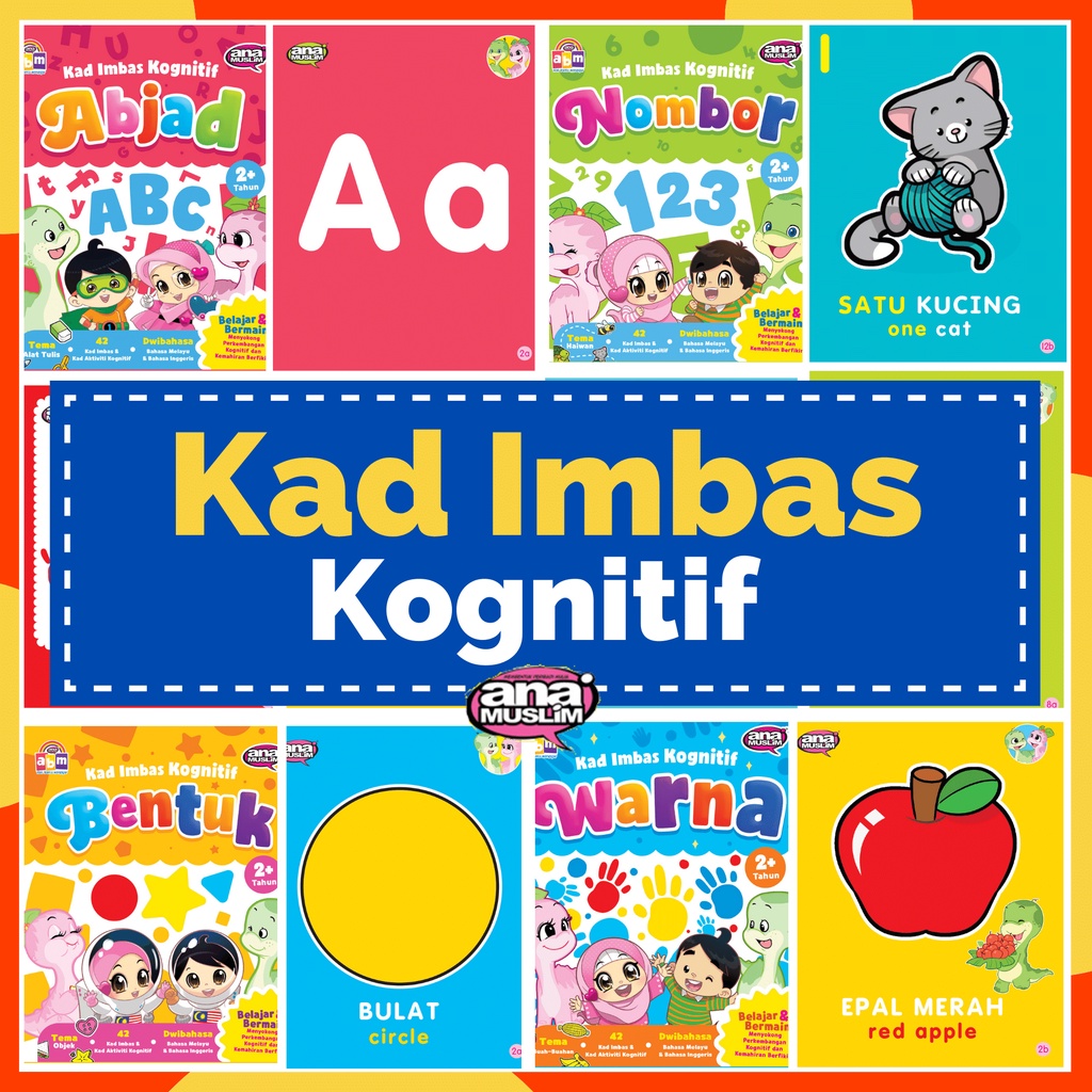 KOLEKSI LENGKAP KAD IMBAS FLASHCARD KOGNITIF ANA MUSLIM (PENDIDIKAN PRASEKOLAH - ABC | 123 ...