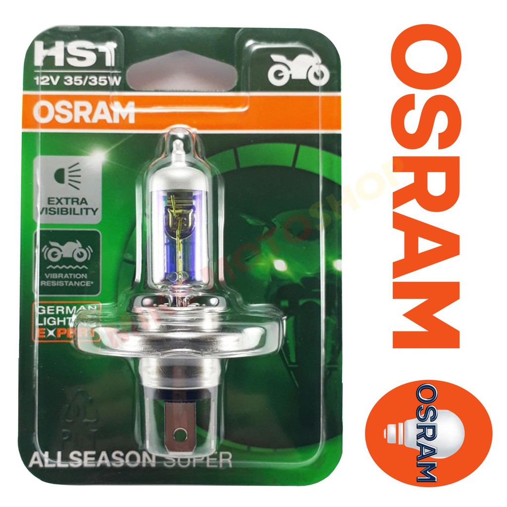 OSRAM HS1 HALOGEN BULB 12V 35/35W COOL BLUE HYPER / ALL SEASON SUPER ...