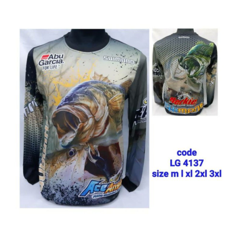 🔥BAJU PANCING VIRAL🔥 DESIGN V4💉FISHING LONG SLEEVE JERSEY SIZE M,L,XL ...