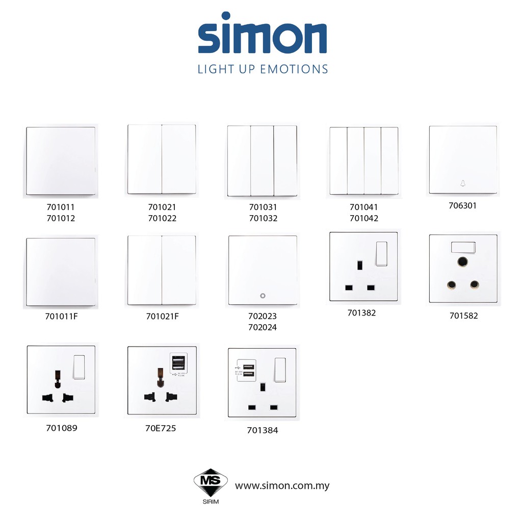 Simon I7 Series Switch / Switches & Socket Outlet | Shopee Malaysia