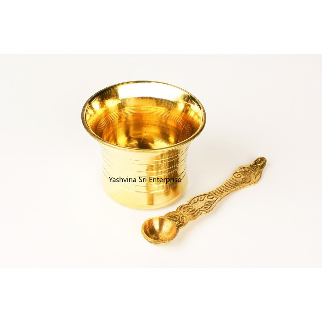 Brass Panchapatra With Pali Set | Shopee Malaysia