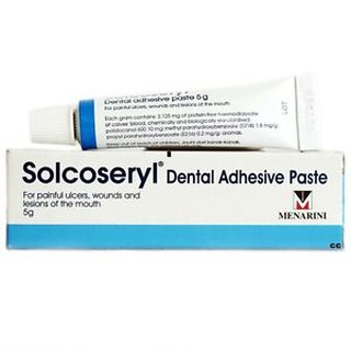 Solcoseryl Dental Adhesive Paste 5gm Menarini for Painful Ulcers Wounds ...