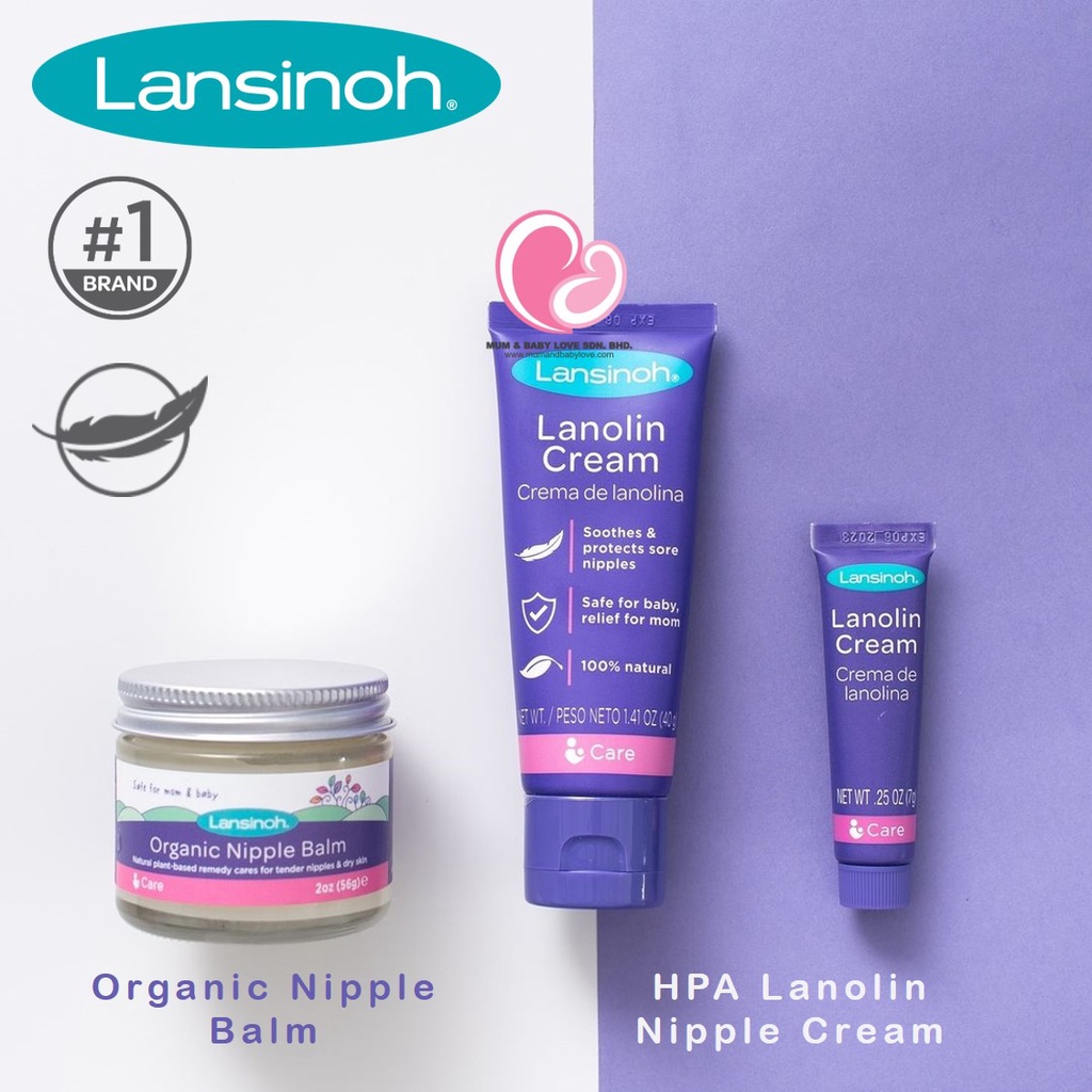 Lansinoh Nipple Care (HPA Lanolin Nipple Cream / Organic Nipple Balm ...