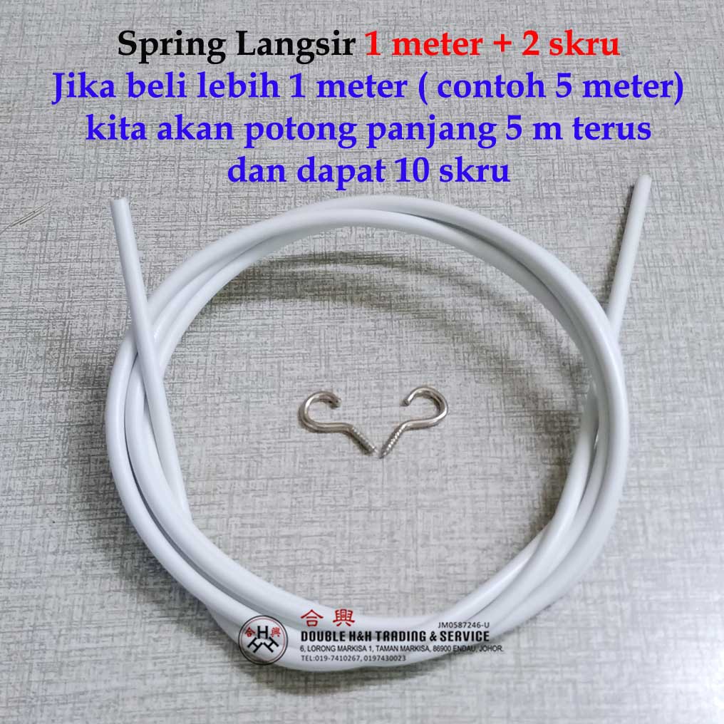 Spring Langsir / Curtain Rod + skru sold by meter | Shopee Malaysia