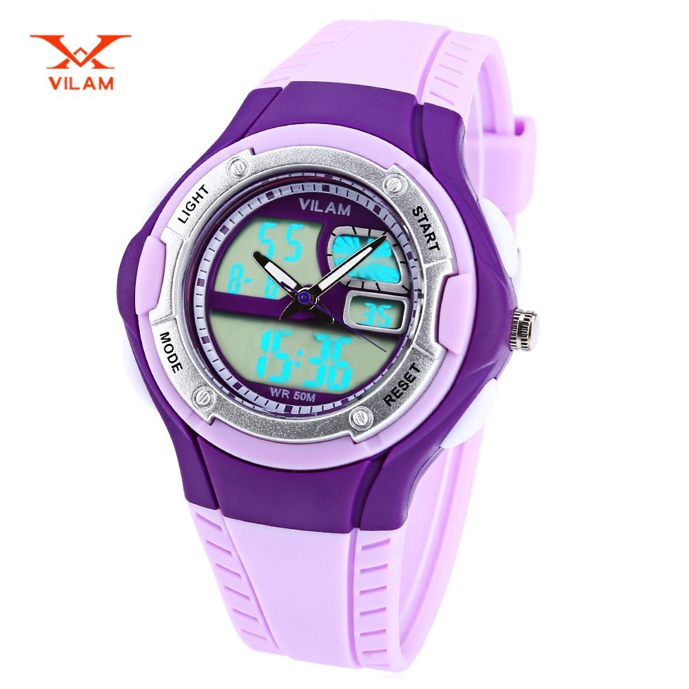 VILAM 14013S DUAL MOVT DIGITAL QUARTZ SPORTS WATCH CHRONOGRAPH DISPLAY ...