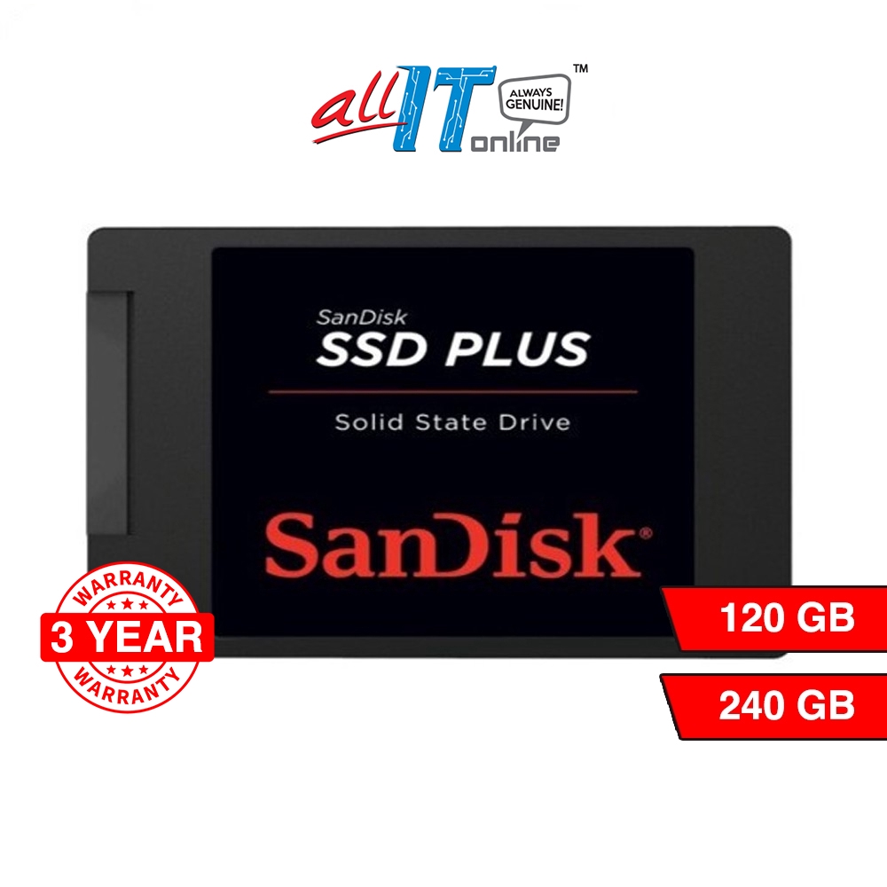 SanDisk 240GB SSD Plus (SDSSDA-240G-G26 SDSSDA-120G-G26) | Shopee Malaysia