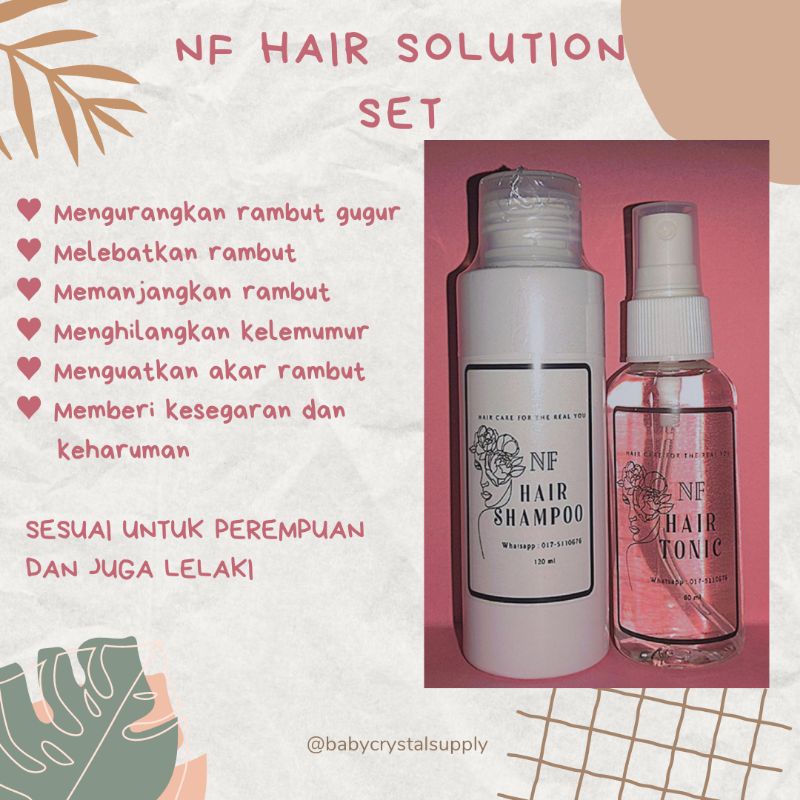 Nf Hair Solution Set Hair shampoo and Hair Tonic Mengurangkan kelemumur ...