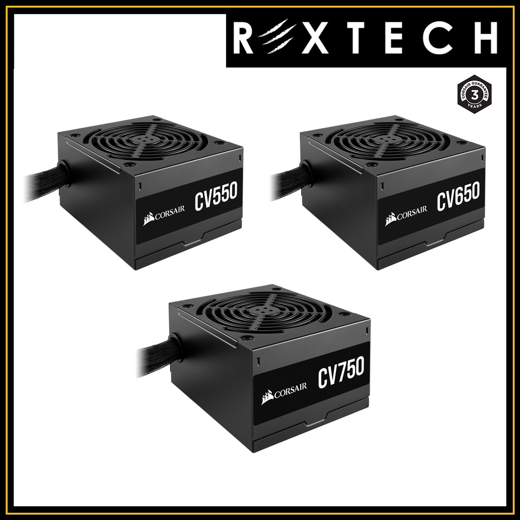 CORSAIR CV SERIES [ CV550 / CV650 / CV750 ] 80 PLUS BRONZE POWER SUPPLY ...