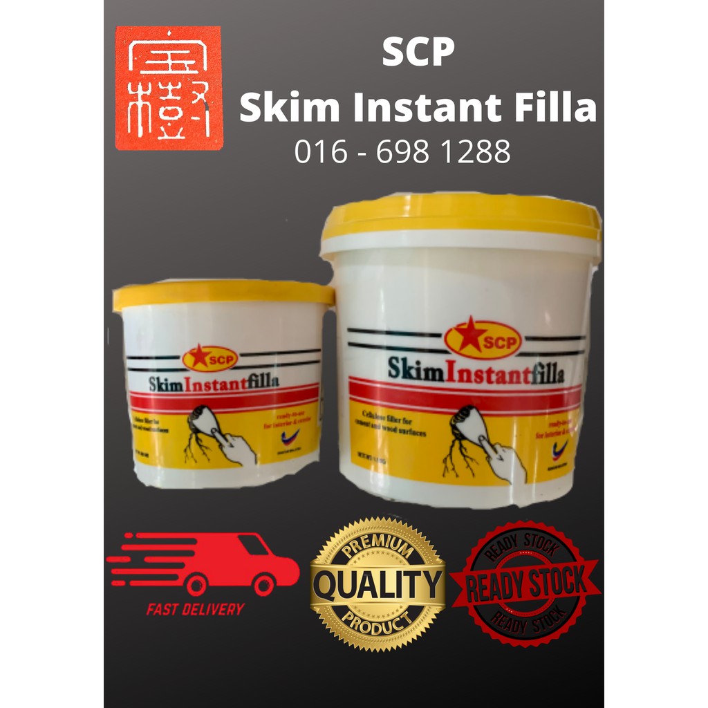SCP Wall Putty Filler, Skim Instant Filla for Interior & Exterior 500G ...