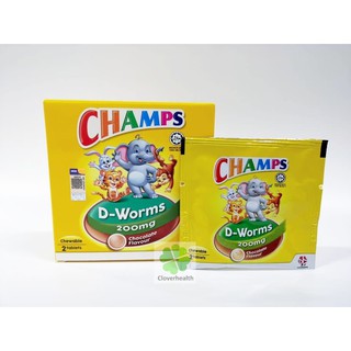 Champs D Worms Chocolate Chewable Tablets 2's / Vanilla Suspension 10ml ...