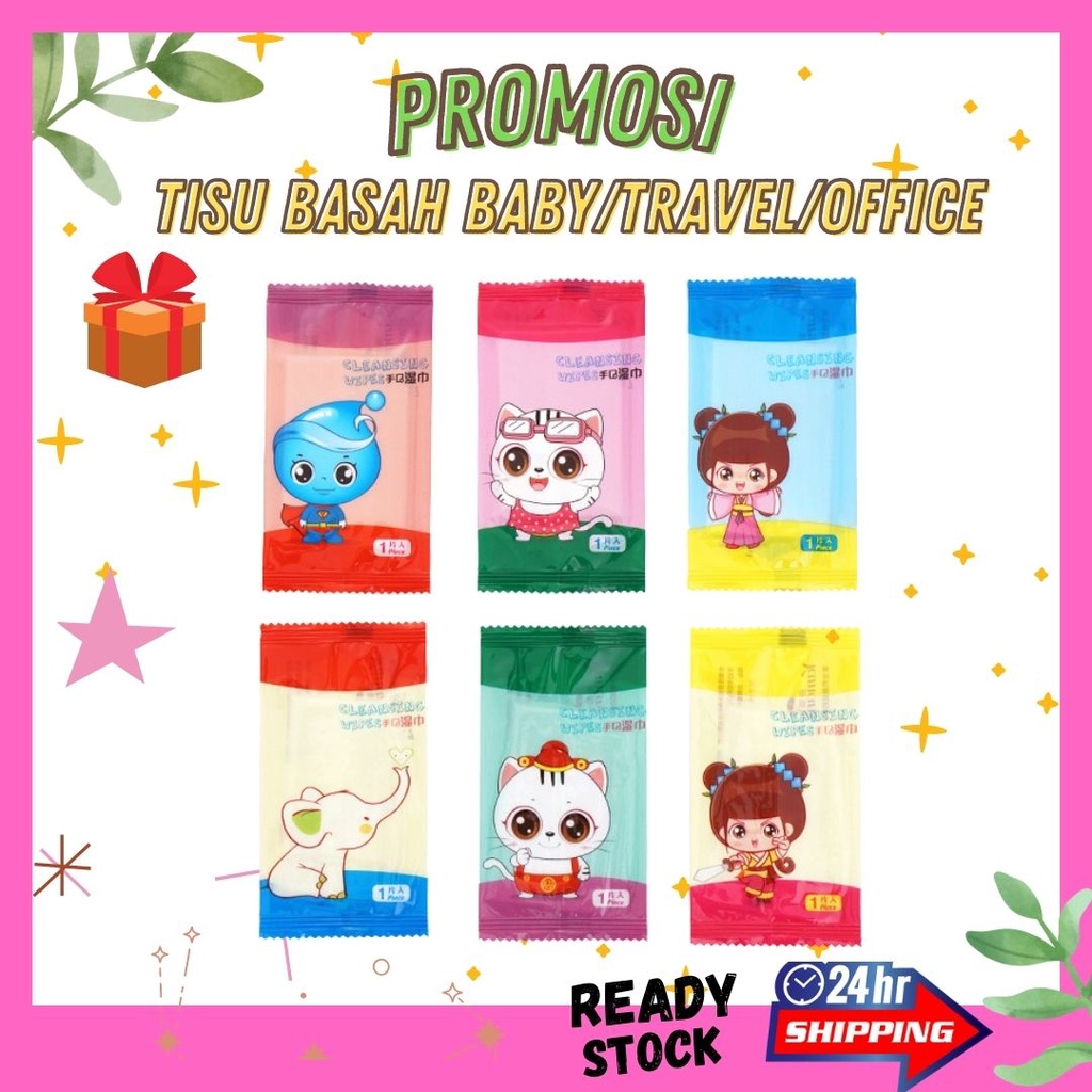 Wet Tissue Basah Pakai Buang Travel Baby, Picnic, Bercuti, Kain Lap ...