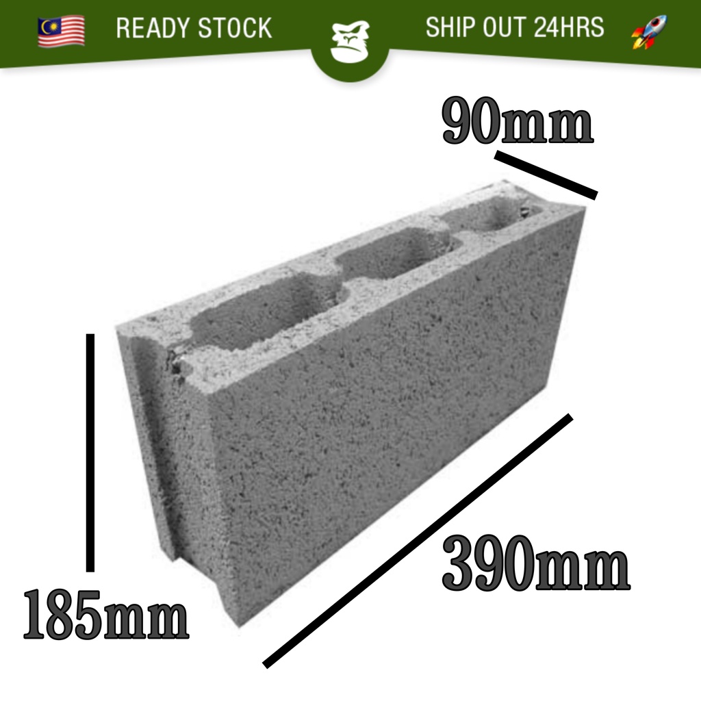 [1 PC] 4" KKR CEMENT HOLLOW BLOCK Block Vent Block Breeze Block Blok ...