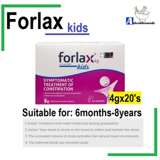 FORLAX 4G KIDS SACHET 20S (MACROGOL 4000) FOR CONSTIPATION (ORANGE ...