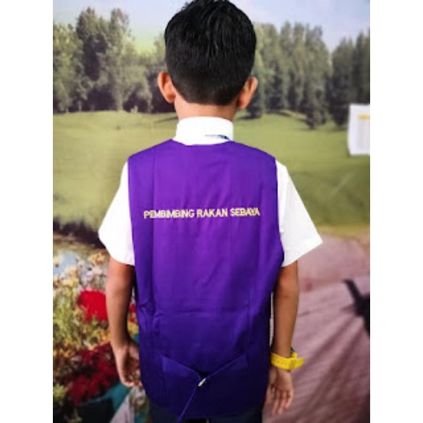 Vest Pengawas PRS untuk sekolah rendah dan menengah stok ready. kita pos terus lepas selesai ...