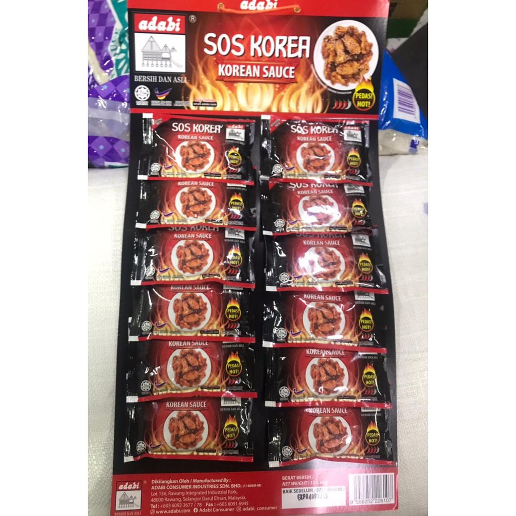 SOS KOREA/ KOREAN SAUCE ADABI [12*60G/PPN] | Shopee Malaysia
