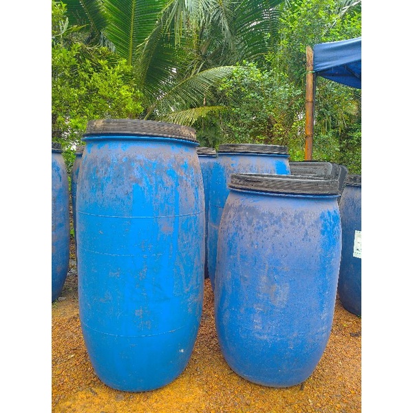 [ 160liter TONG BIRU second ] bekas kilang makanan | Shopee Malaysia