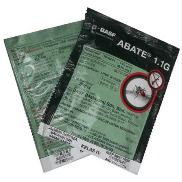 BASF Abate 1.1G Aedes Mosquito Larva Insecticide Ready Stock Racun ...