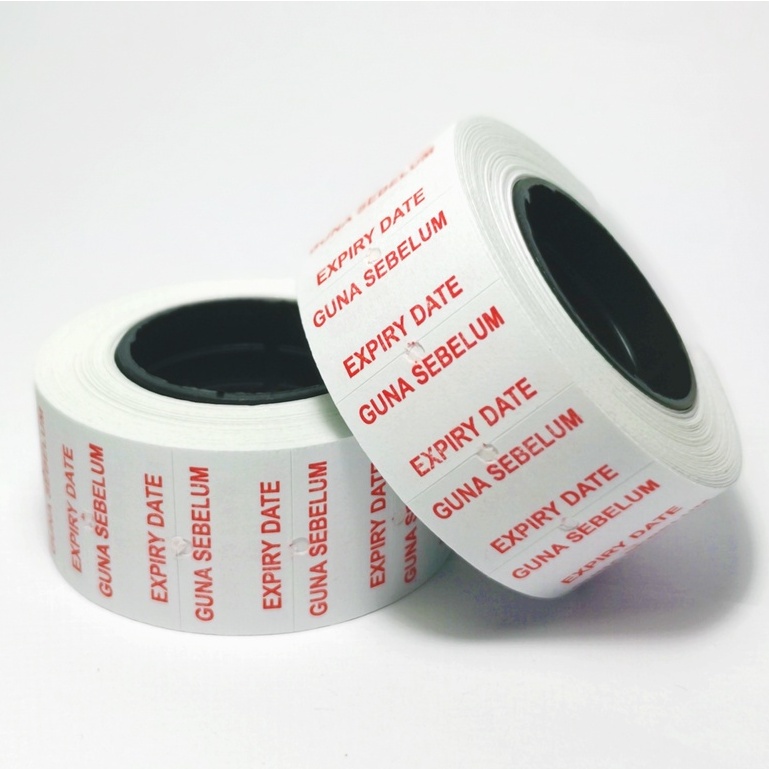 [1 Roll] Guna Sebelum / Expiry Date Price roll sticker / Price labeller ...