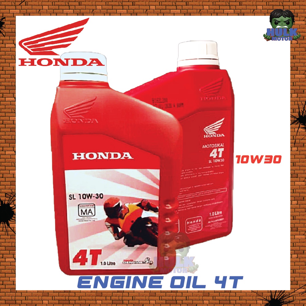RED BSH Honda 4T ENGINE Oil SL 10W-30 MA 1L Boon Siew WAVE DASH WAVE125 ...