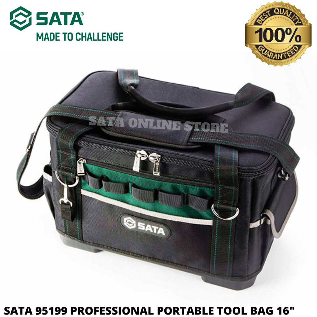 SATA 95199 PROFESSIONAL PORTABLE TOOL BAG 16" / SATA TOOLS BAG / SATA ...