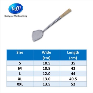 (READY STOCK) 🔥TOFFI Spatula Stainless Steel Wooden Handle/ Sudip Besi ...