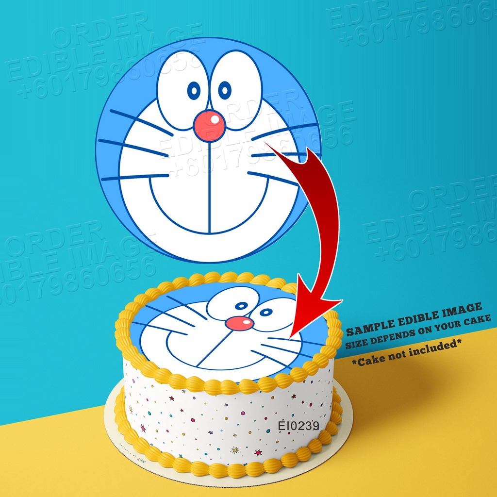 Printing EI Face Doraemon Edible Image Print Cake Photo Icing Paper ...