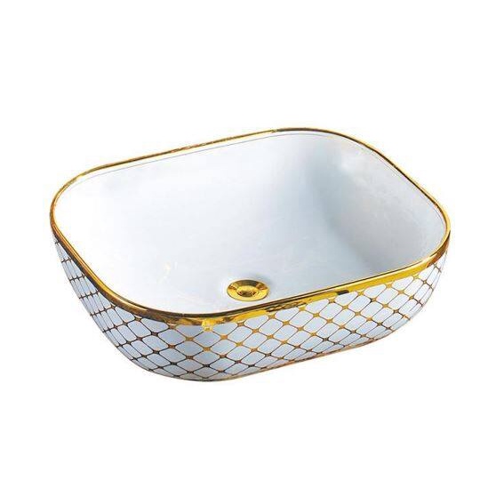 Gold Series Countertop Ceramic Basin/ Sinki Seramik Warna Emas/Gold ...