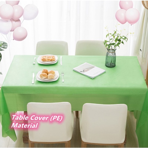 (Ready Stock) Table Cover (PE) Eco - Friendly Material Table Cloth ...