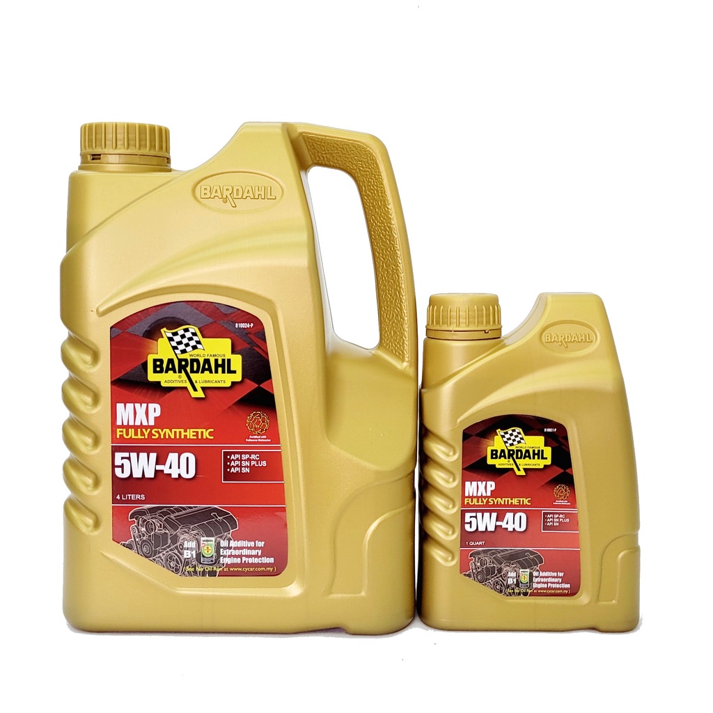 BARDAHL FULLY SYNTHETIC SAE 5W40 (API SP-RC) ENGINE OIL 4 LITERS / 1 ...