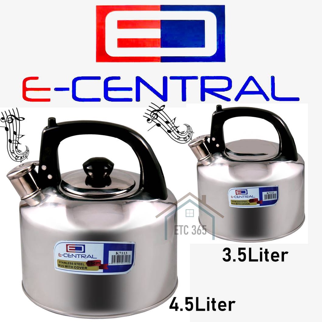 ZIRAFAH /E-Central STAINLESS STEEL WHISTLING KETTLE 4.5 Litres cerek ... ZIRAFAH /E-Central STAINLESS STEEL WHISTLING KETTLE 4.5 Litres cerek ...