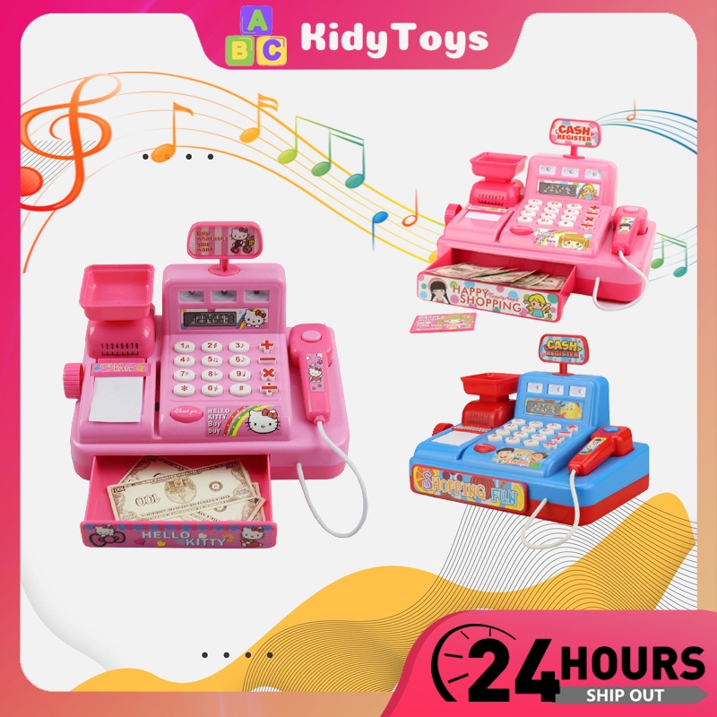 KIDY Mainan Cashier Pretend Play Set Cash Register Toy Cashier Machine ...