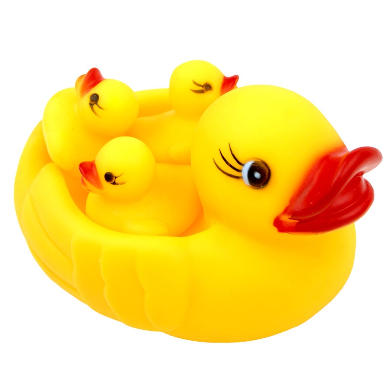 RUBBER DUCK 4pcs Sound Rubber Duck Itik Getah Kuning Berbunyi Baby Duck ...