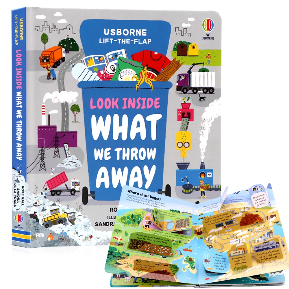 Usborne Look Inside What We Throw Away Educational Picture Cardboard ...