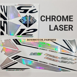YAMAHA 125ZR 125Z COMPUTER CUT 3D CHROME OVERLAP BODY STICKER ( READY ...
