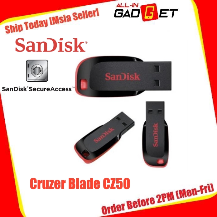 Original Sandisk Cruzer Blade USB Flash Drive (8GB/16GB/32GB/64GB/128GB ...