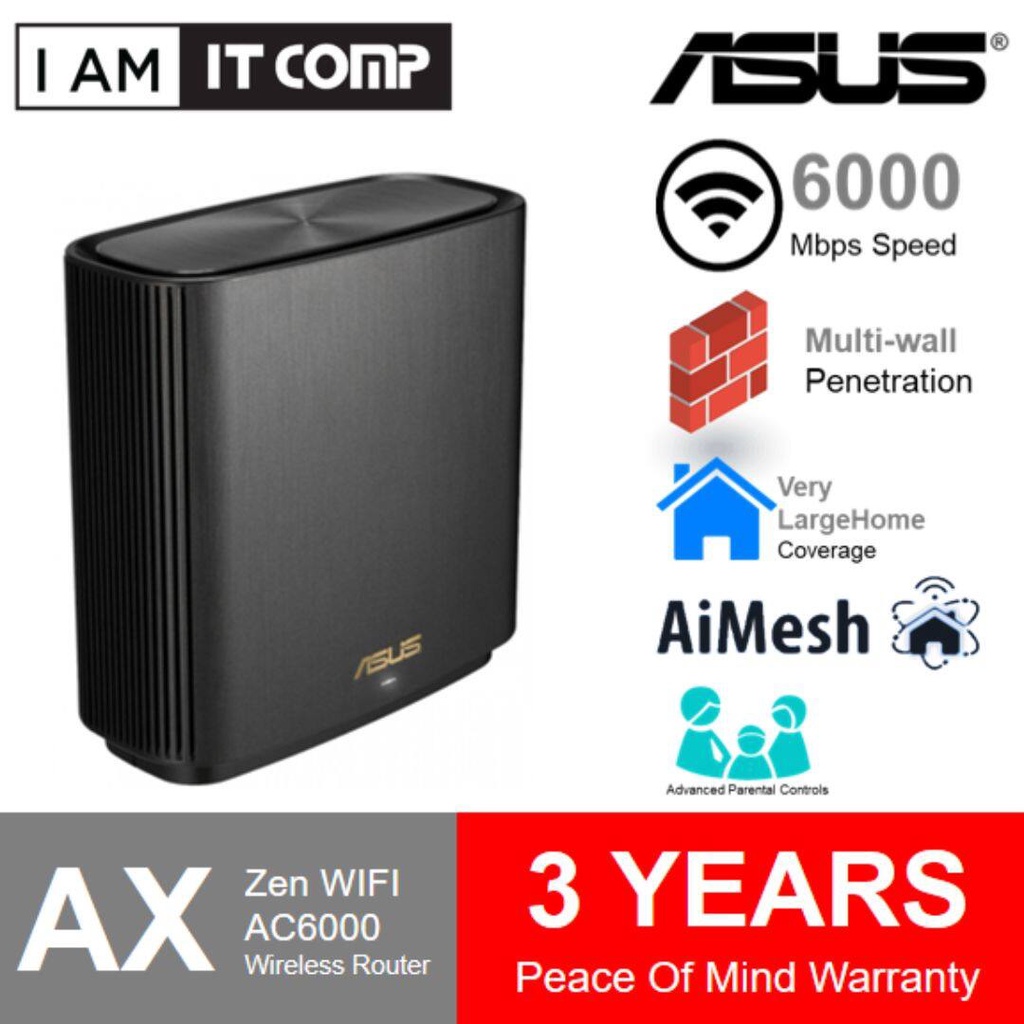 ASUS ZenWiFi XT8 (AX6000) - Whole-Home Tri-Band Mesh WiFi 6 System ...