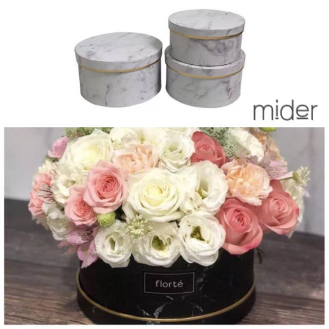 MARBLE DESIGN FLOWER BOX(M) | Shopee Malaysia
