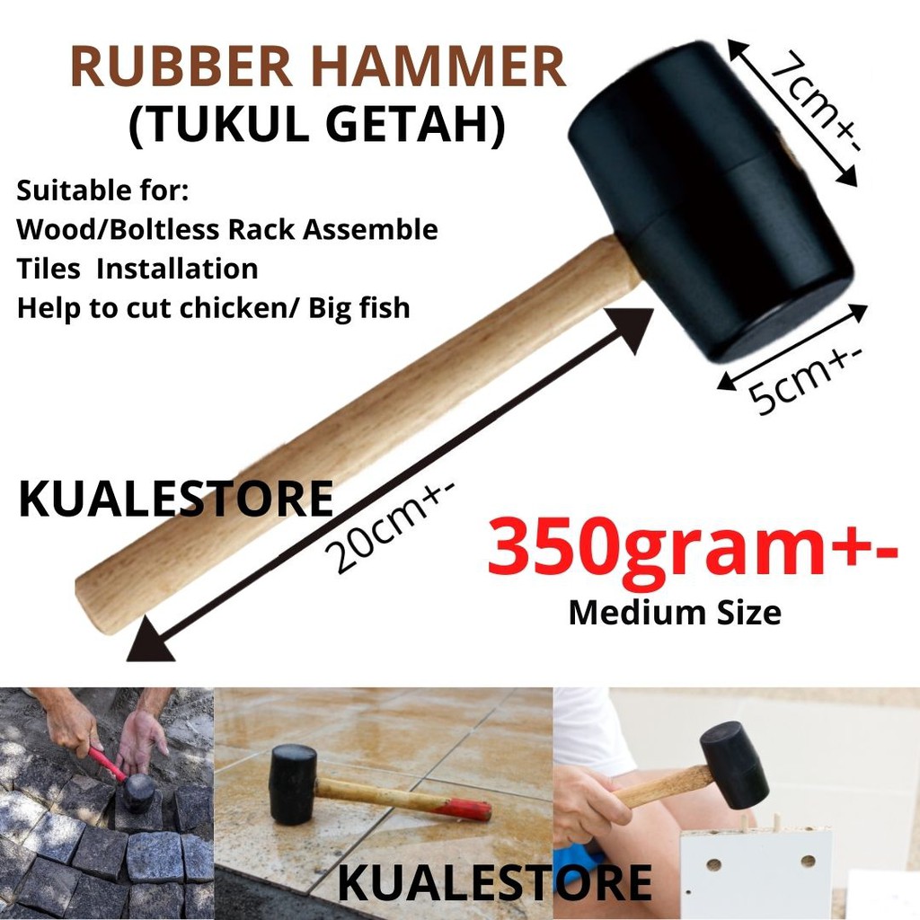 (Ship Everyday & Ready Stock) Small Size Rubber Hammer /Penukul Getah ...