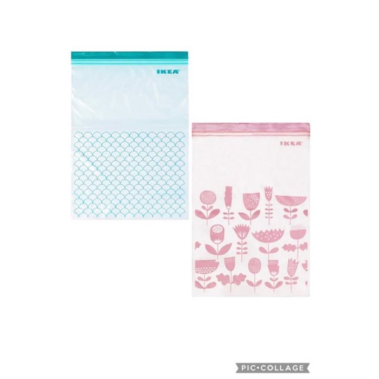 Ikea resealable bag / ziplock bag - ISTAD, 6L (Turquoise, pink ...