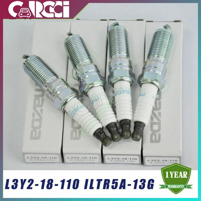 (4pcs/set) L3Y2-18-110 ILTR5A-13G Iridium Spark Plug for Mazda 3 5 6 CX-7 Tribute Ford Lincoln ...