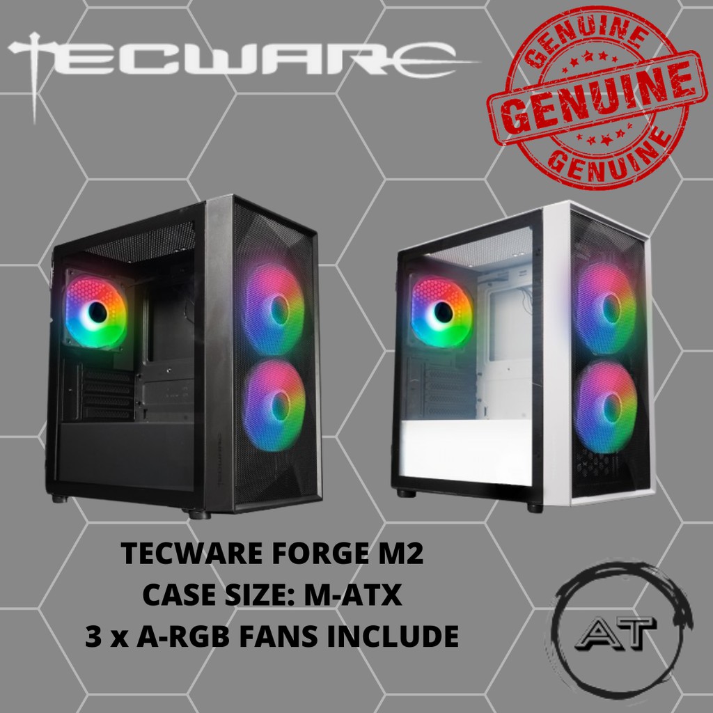 TECWARE FORGE M2 TG ARGB MATX GAMING CASE - BLACK/WHITE | Shopee Malaysia TECWARE FORGE M2 TG ARGB MATX GAMING CASE - BLACK/WHITE | Shopee Malaysia