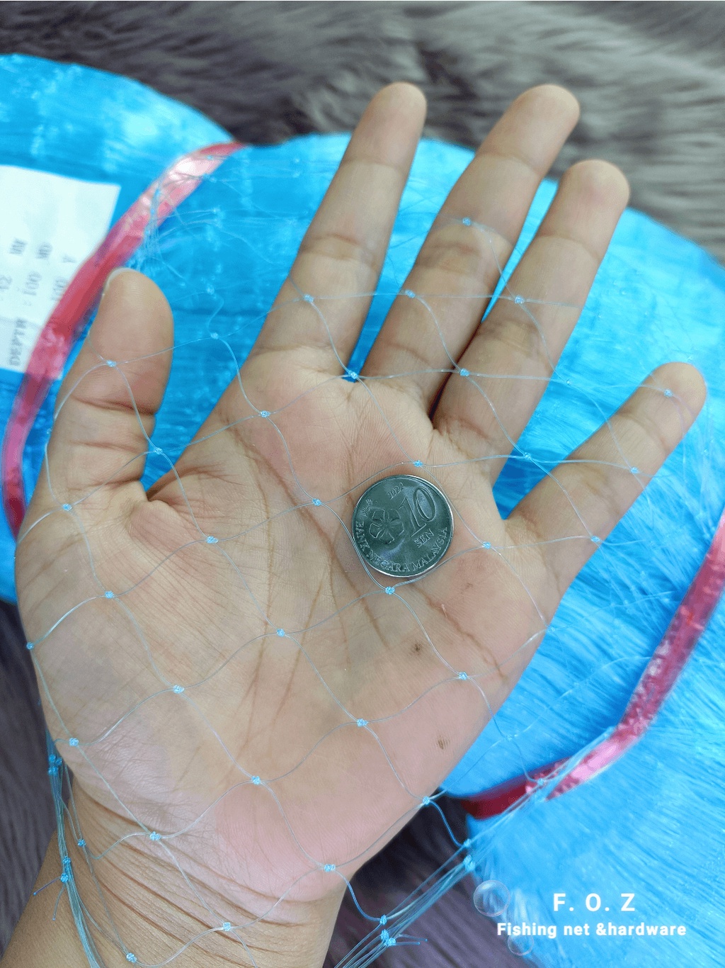 Jaring Pukat Ikan 0.30mm x 1-5/8" (42mm) x 100MD Pukat tangsi biru ...