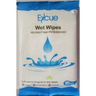 EXCUE Wet Wipes Alcohol Free - 10pcs/ pack | Shopee Malaysia