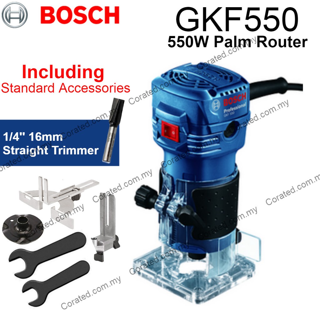 Bosch GKF550 Trimmer 1/4"-6mm, 550W (6 Month Warranty) GKF 550 | Shopee ...