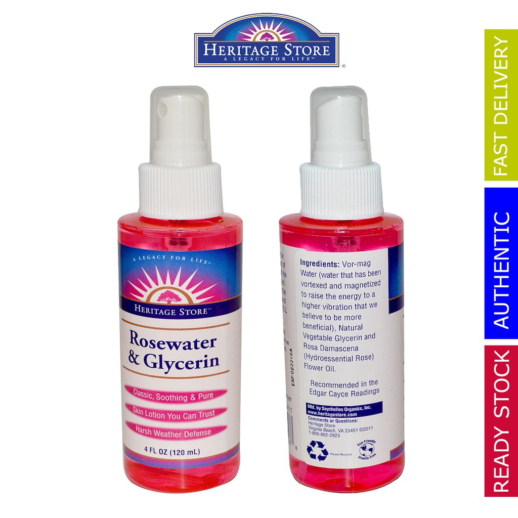 READY STOCK Heritage Store Rosewater & Glycerin Atomizer Mist Spray ...