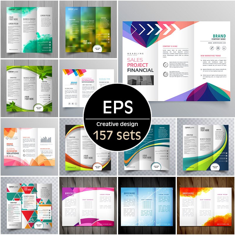 Graphic Design Template Bundle Pack / Corporate Design / Tri-Fold ...