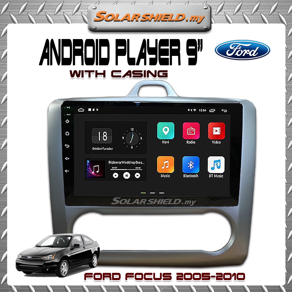 Ford Focus 2005 - 2011 9'' Android Player GPS Waze Android 8.1 Wifi GPS ...