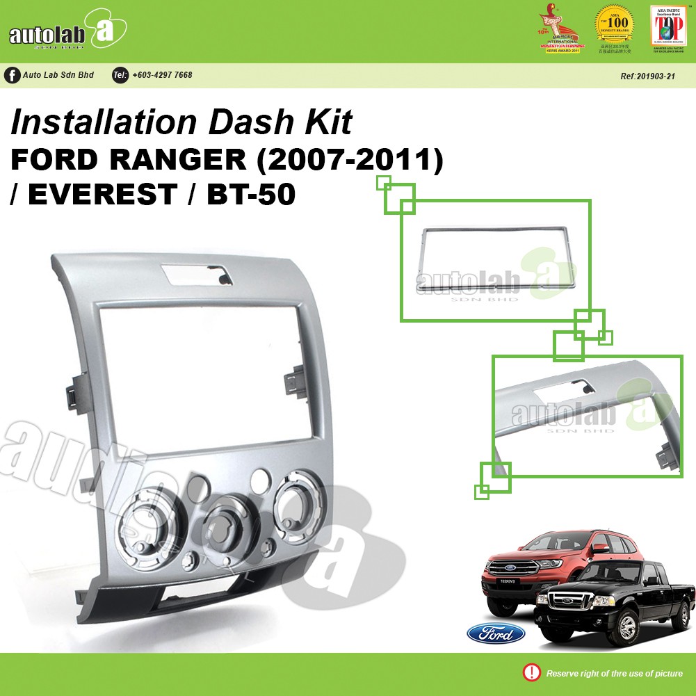 Player Casing Double Din Ford Ranger / BT-50 / Everest (2007-2011) | PGMall